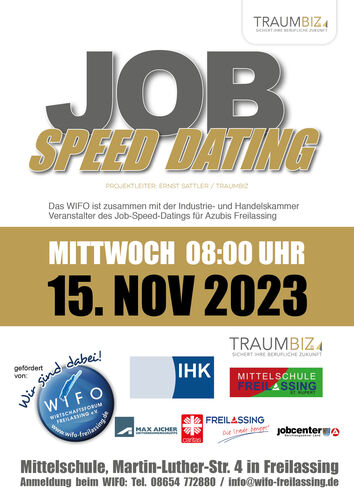 Das Job-Speed-Dating geht in die nächste Runde – 15. November 2023 ...